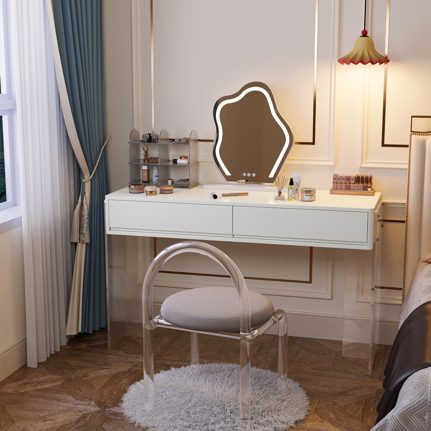 Lucite makeup vanity store