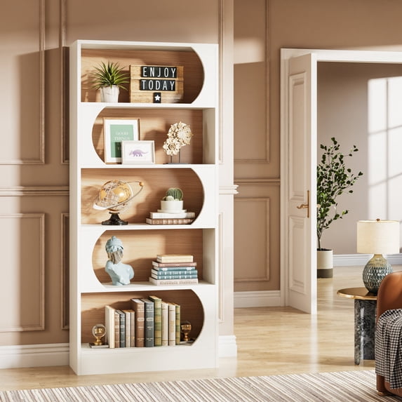 Tribesigns Modern 5-Tier Bookcase, 71-Inch Tall Freestanding Bookshelf ...