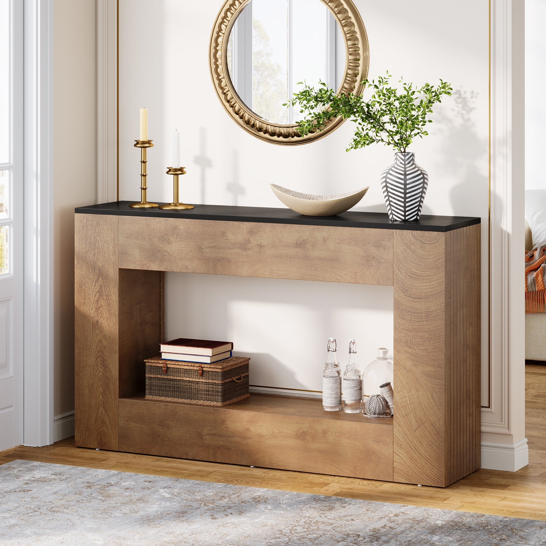 Tribesigns Modern Console Table, 55-Inch Wood Entryway Table with ...