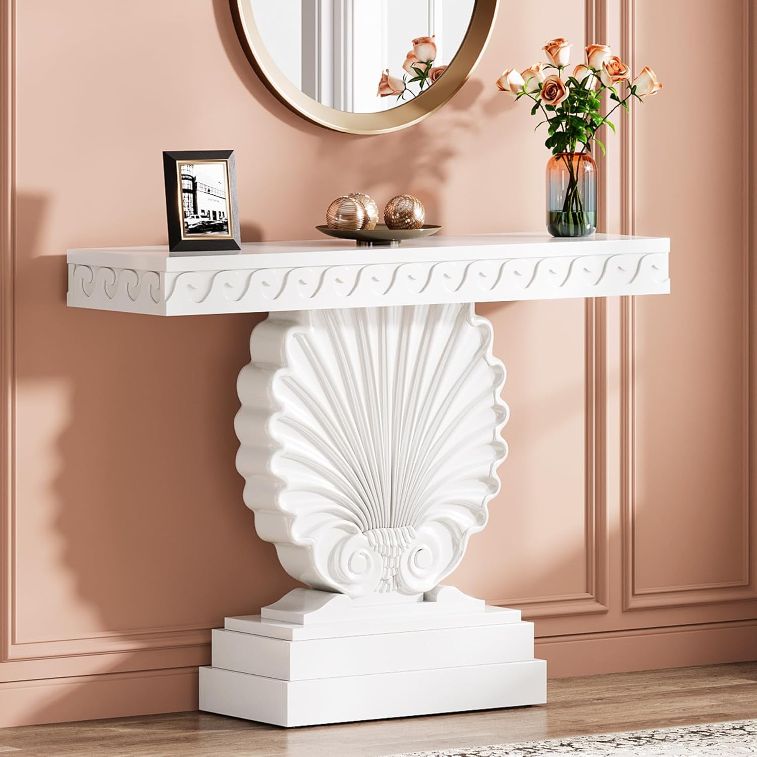 Tribesigns Modern Console Table for Entryway, White Entryway Table for ...