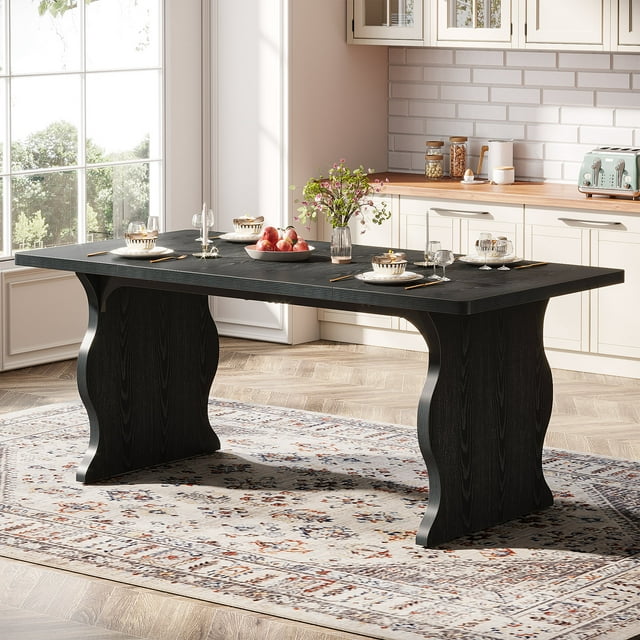 Tribesigns Modern Dining Table for 4-6, 63-Inch Rectangular Wood ...