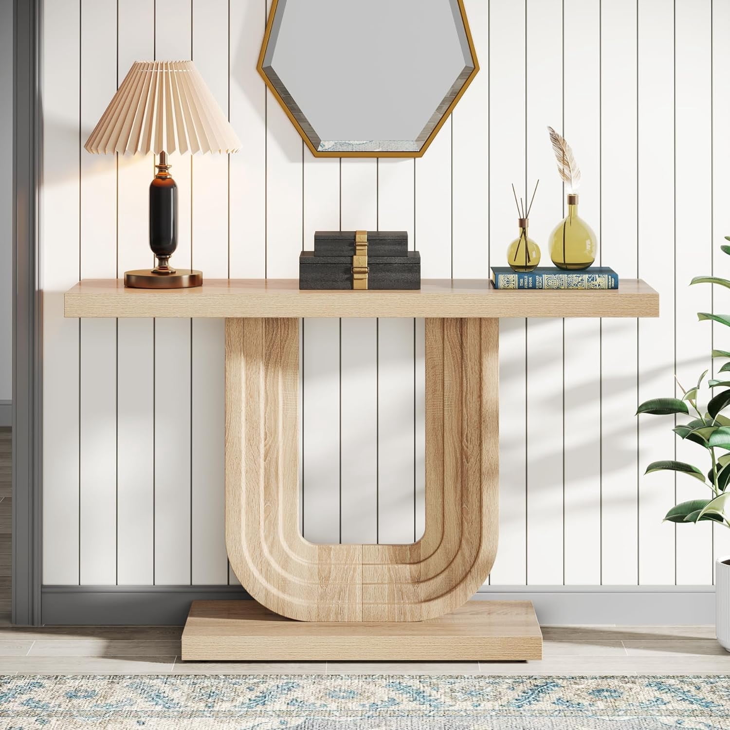 Tribesigns Narrow Console Table, 39.3 inch Farmhouse Wood Entryway ...