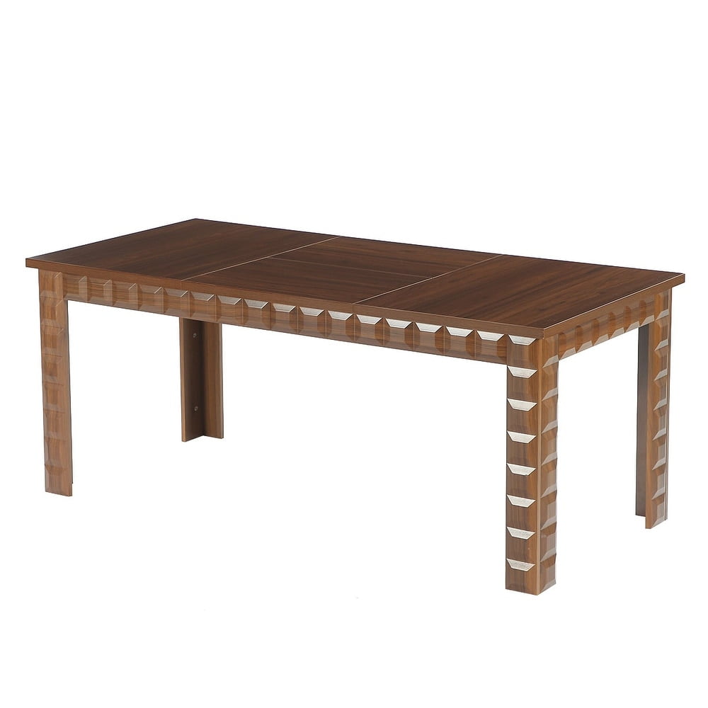 Tribesigns Rectangle Dining Table for 6-8, 70.87-Inch Kitchen Table ...