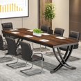 Tribesigns Rectangular Conference Table for 6-8 People, 78" Large Wood ...