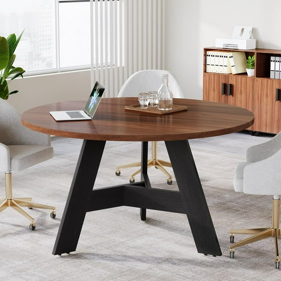 Tribesigns Round Conference Table, 47.2-Inch Round Business Meeting ...