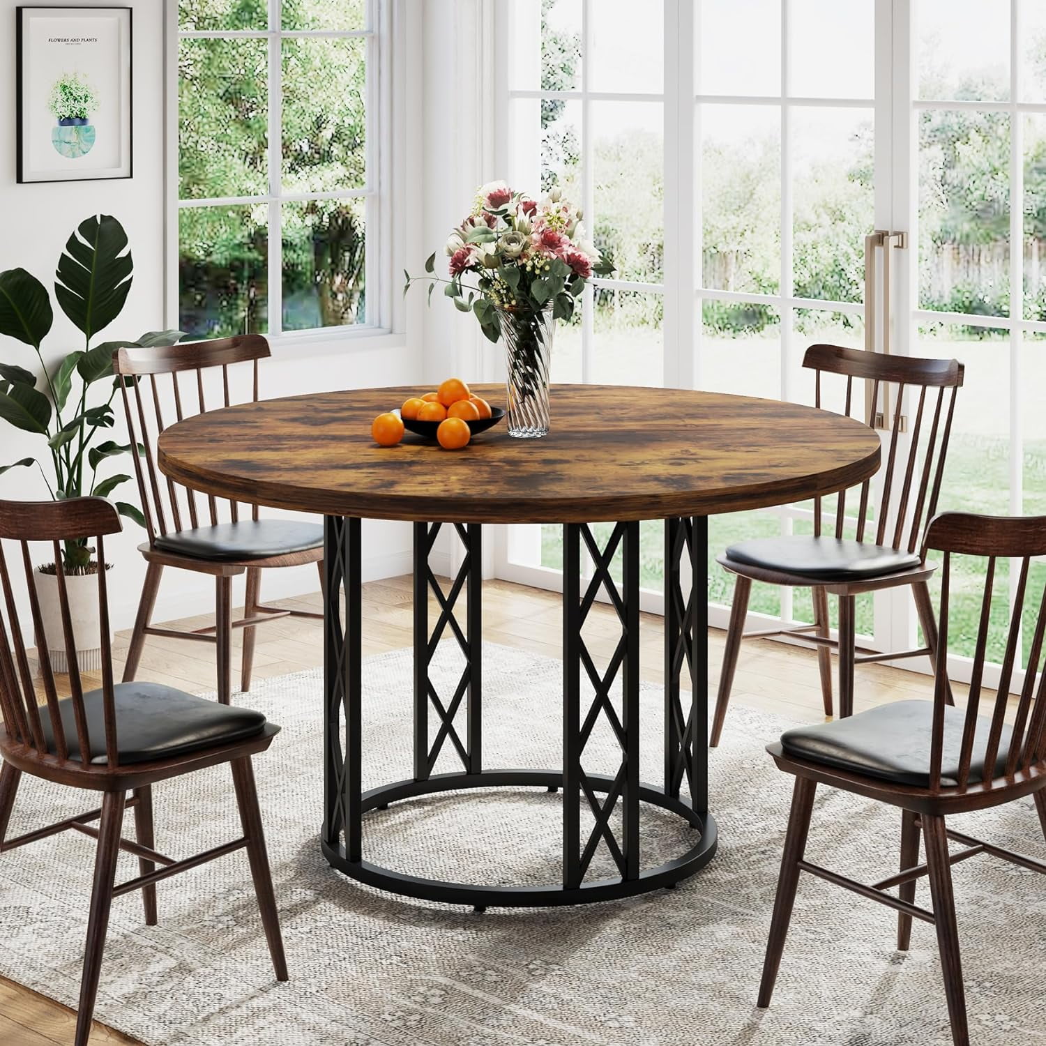 6 people round dining table store