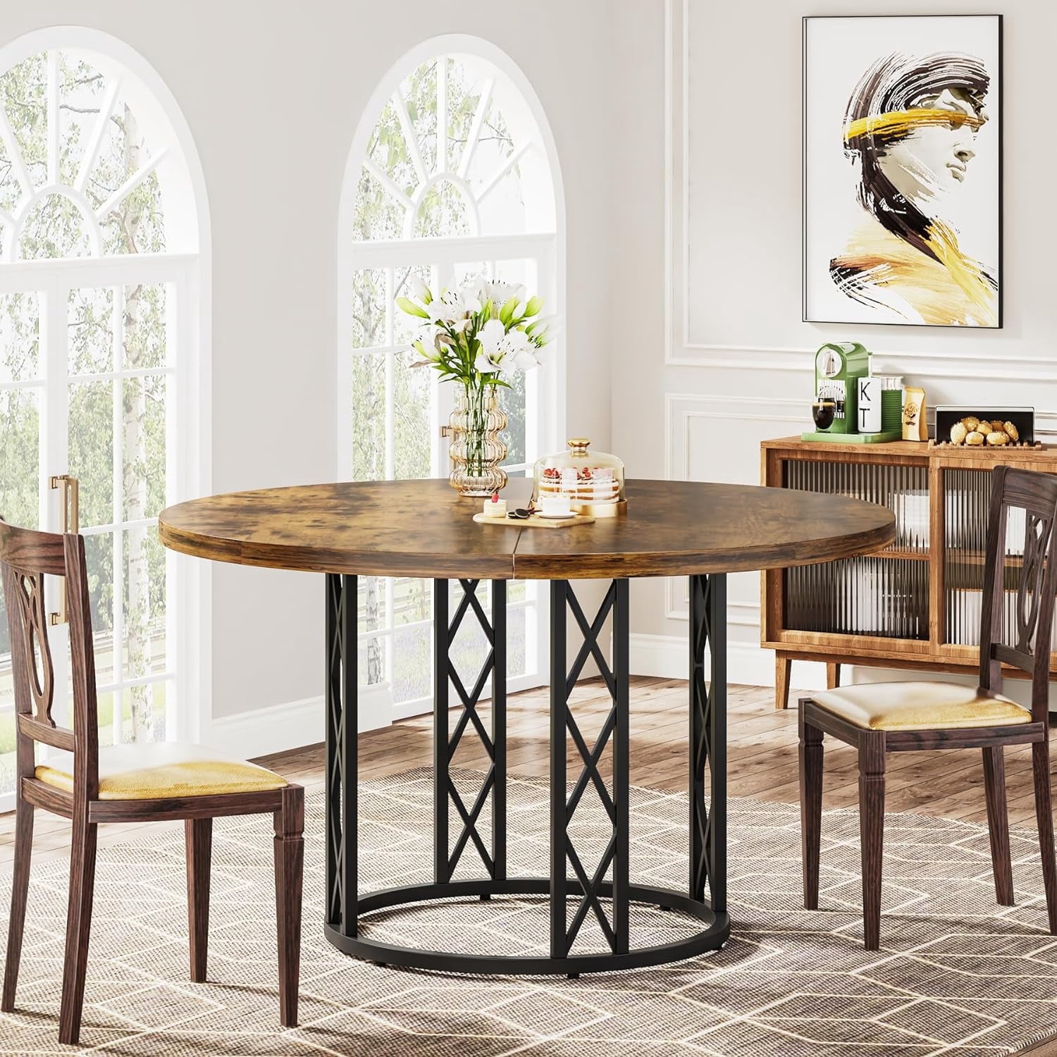 Island Table For Kitchen 17 Stories 31.5" Round Dining Table For 2-4 ...