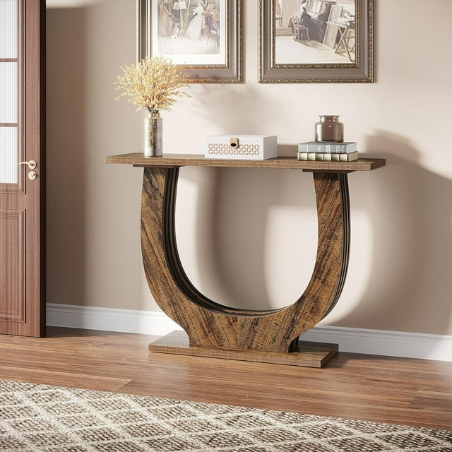 Tribesigns Rustic Farmhouse Console Table, Wood Entryway Table with ...