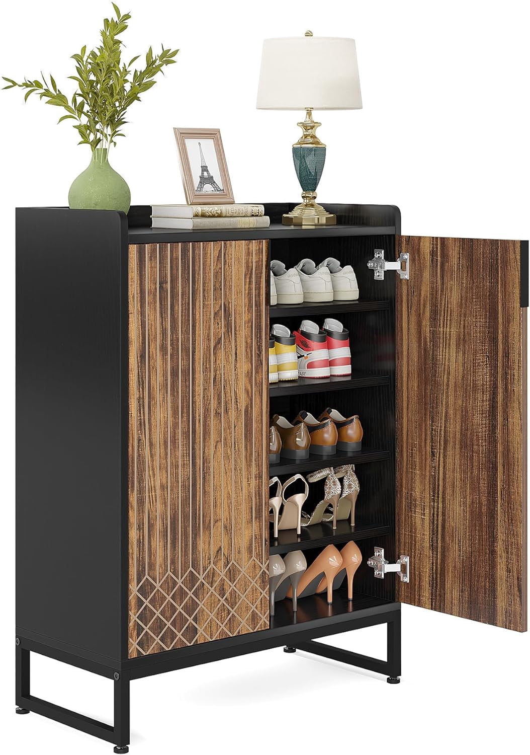 Tribesigns Shoe Cabinet for Entryway, 25 Pairs Shoe Cabinets with Doors ...