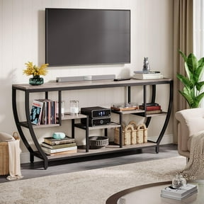 "Tolead Farmhouse Entertainment Center Console, TV Stand with Sliding ...