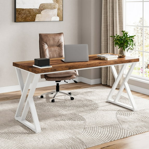 Tribesigns Writing Computer Desk, 55-Inch Modern Simple Study Desk with ...