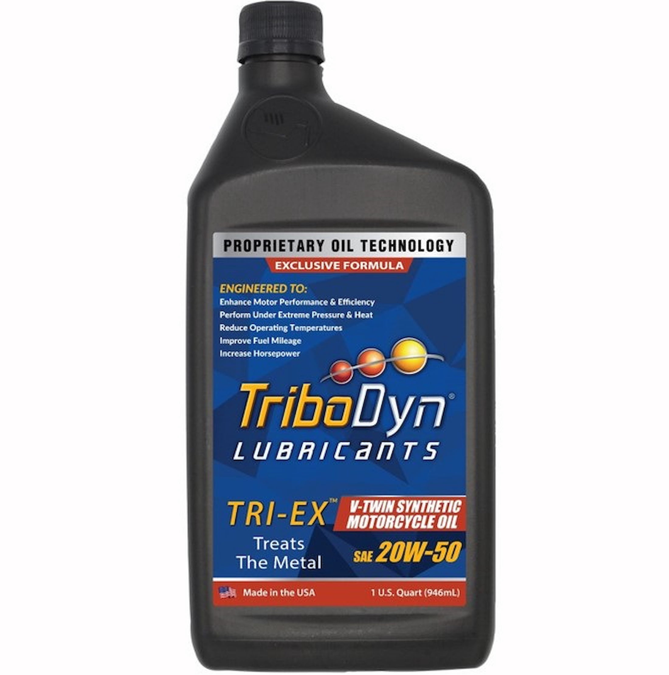 TriboDyn Synthetic 20W50 VTwin Engine Oil with Ceramic Coating - Quart ...