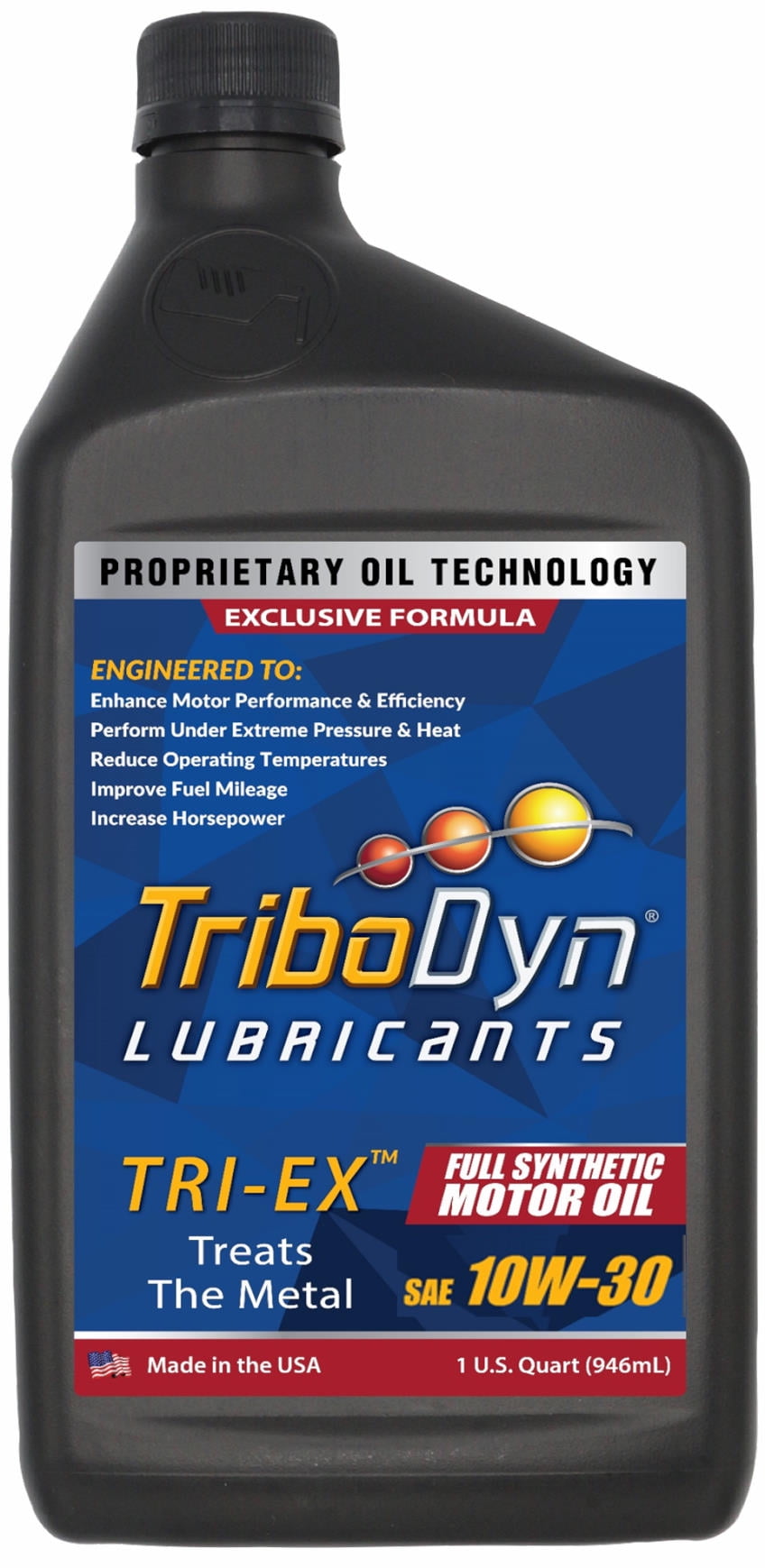 TriboDyn TRI-EX Full Synthetic SAE 10W 30 Motor Oil - Quart Bottle ...