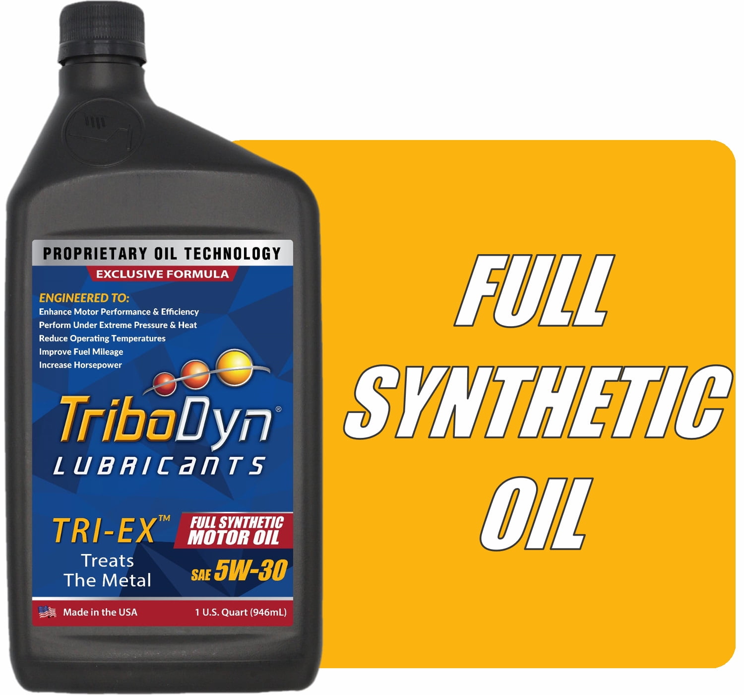 TriboDyn TRI-EX Full Synthetic SAE 5W30 Engine Oil - Quart Bottle ...