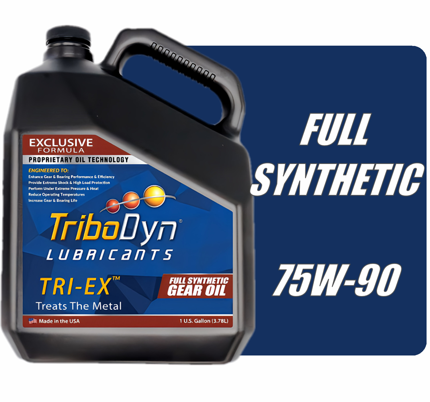 TriboDyn TRI-EX Full Synthetic SAE 75W90 Gear Oil - 1 Gallon Bottle ...
