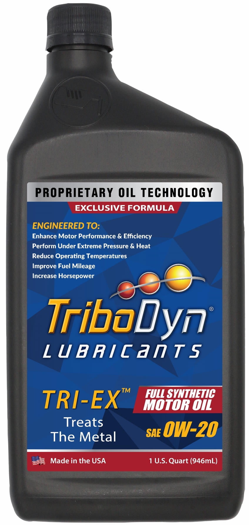 TriboDyn TRI-EX SAE 0W 20 Synthetic Oil - 1 Quart Bottle - Walmart.com