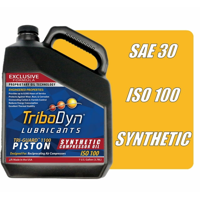 TriboDyn Tri-Guard 1100 SAE 30 ISO 100 Piston Synthetic Compressor Oil ...
