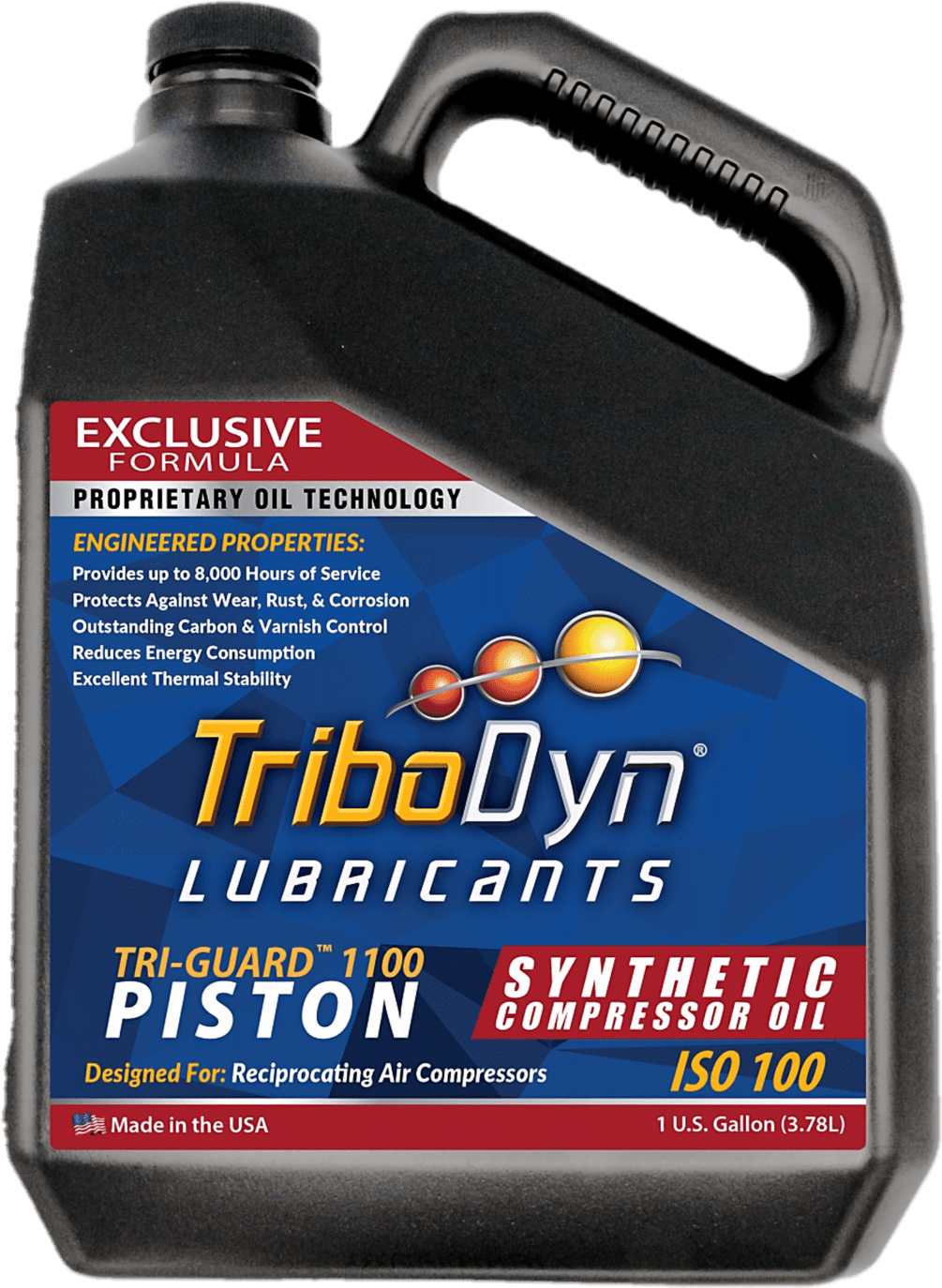 TriboDyn Tri-Guard 1100 SAE 30 ISO 100 Piston Synthetic Compressor Oil ...