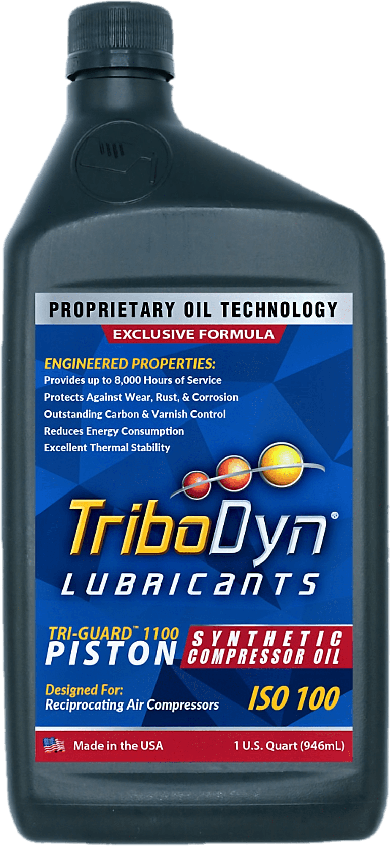 TriboDyn Tri-Guard 1100 SAE 30 ISO 100 Piston Synthetic Compressor Oil ...