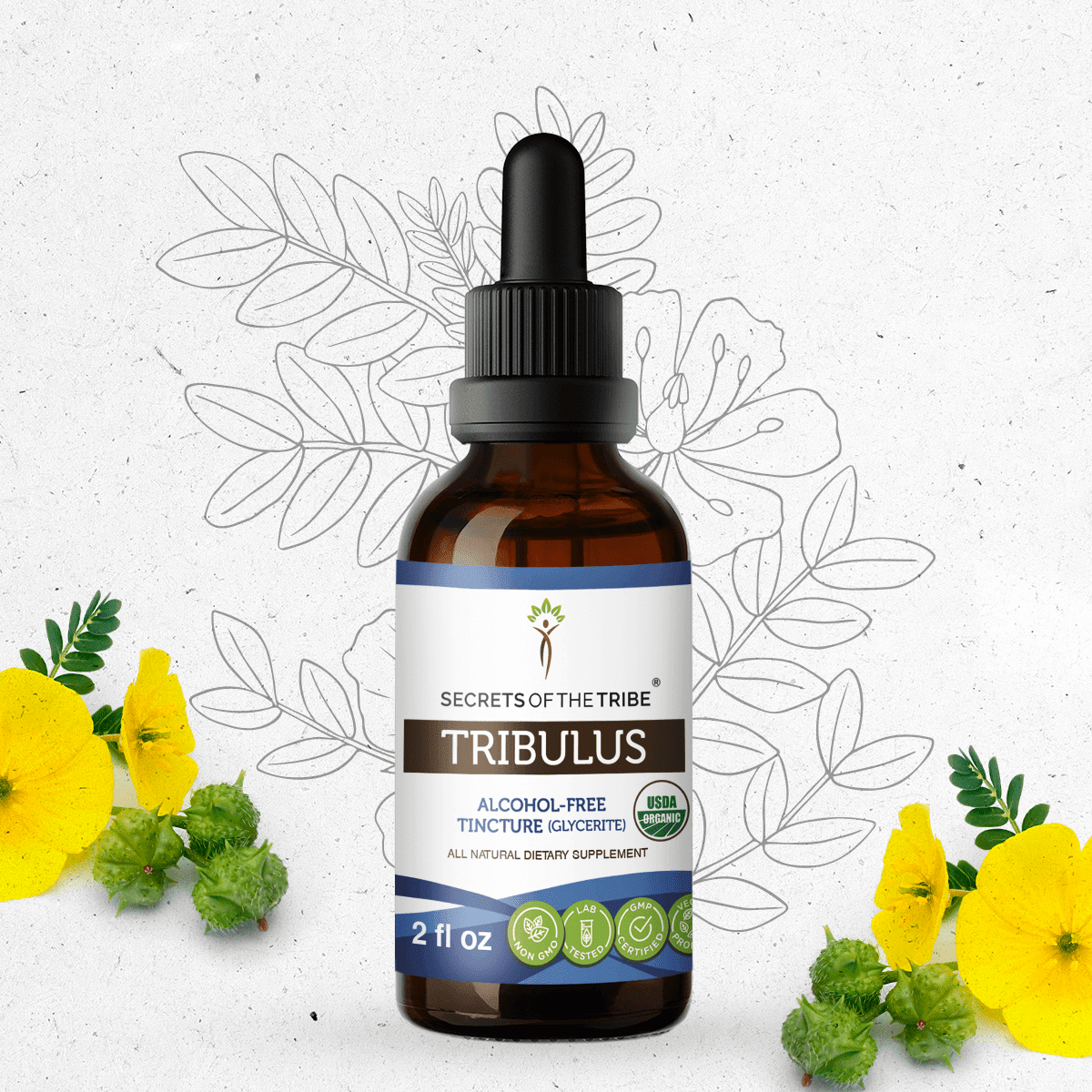 Secrets Of The Tribe Tribulus Organic Tincture Dietary Supplement ...