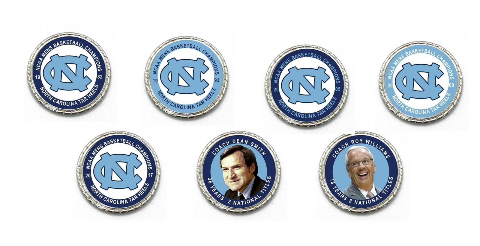 Tribute Coin North Carolina Tar Heels Men's Basketball 5 Coin ...