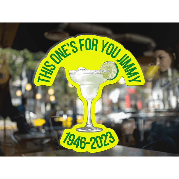 Tribute Jimmy Buffett Sticker Decal Beaches Boats Guitar ParrotHead 6.5 ...