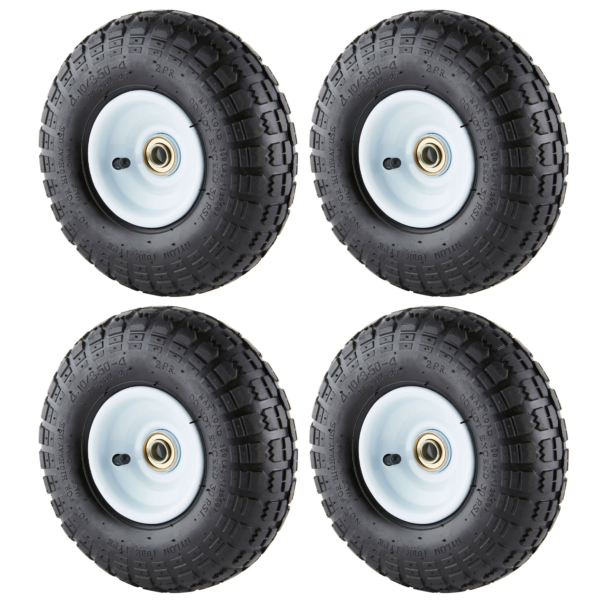 Tricam Farm & Ranch 10" Pneumatic Replacement Utility Cart Tire (4 Pack) - Walmart.com