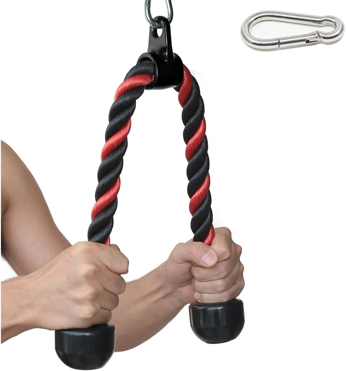 Tricep Rope 27 & 36 inches 2 Colors Fitness Attachment Cable Machine ...
