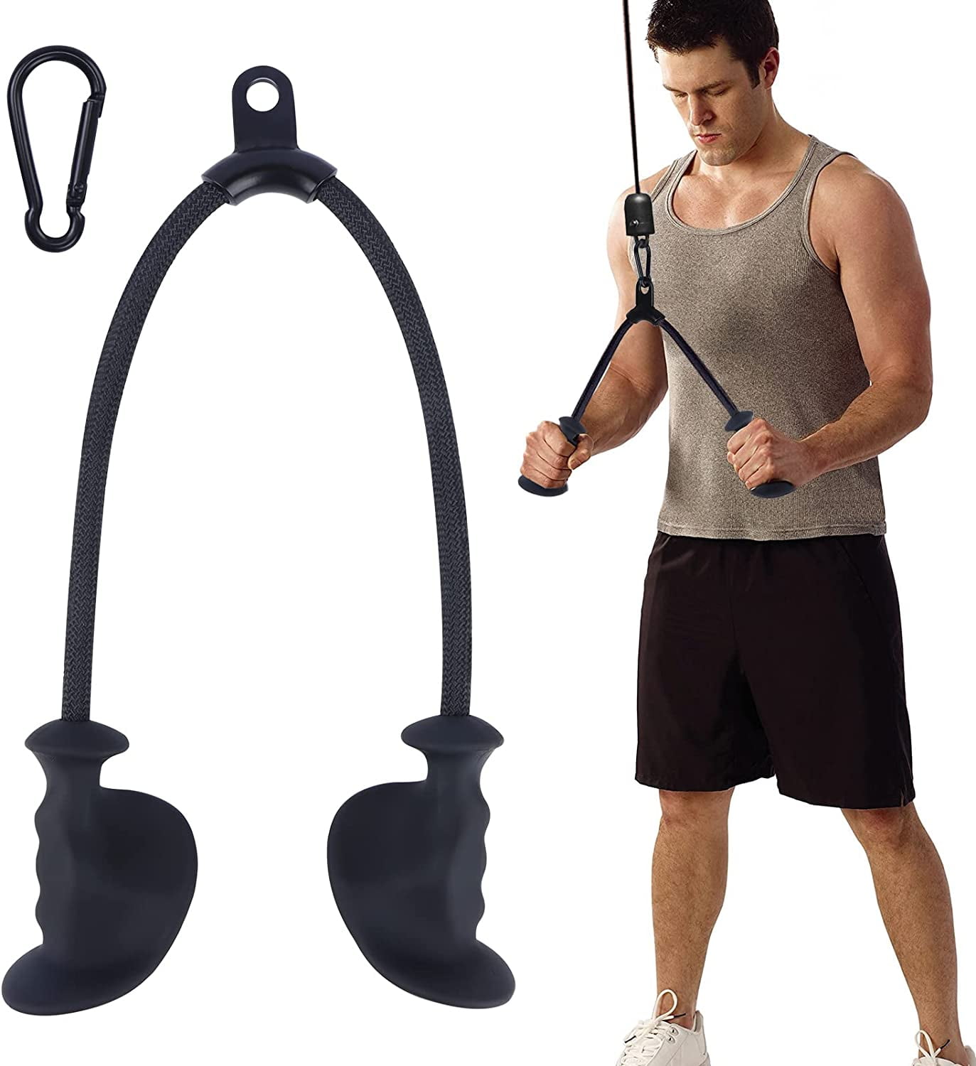 Tricep Rope Cable Attachment, Ergonomic LAT Pulldown Exercise Machine ...