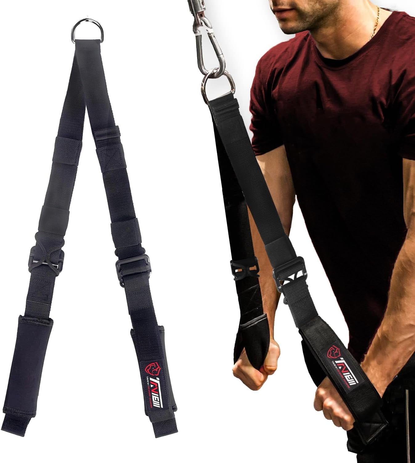 Tricep Rope Cable Attachment (Two Lengths Built in One) Greater Range ...