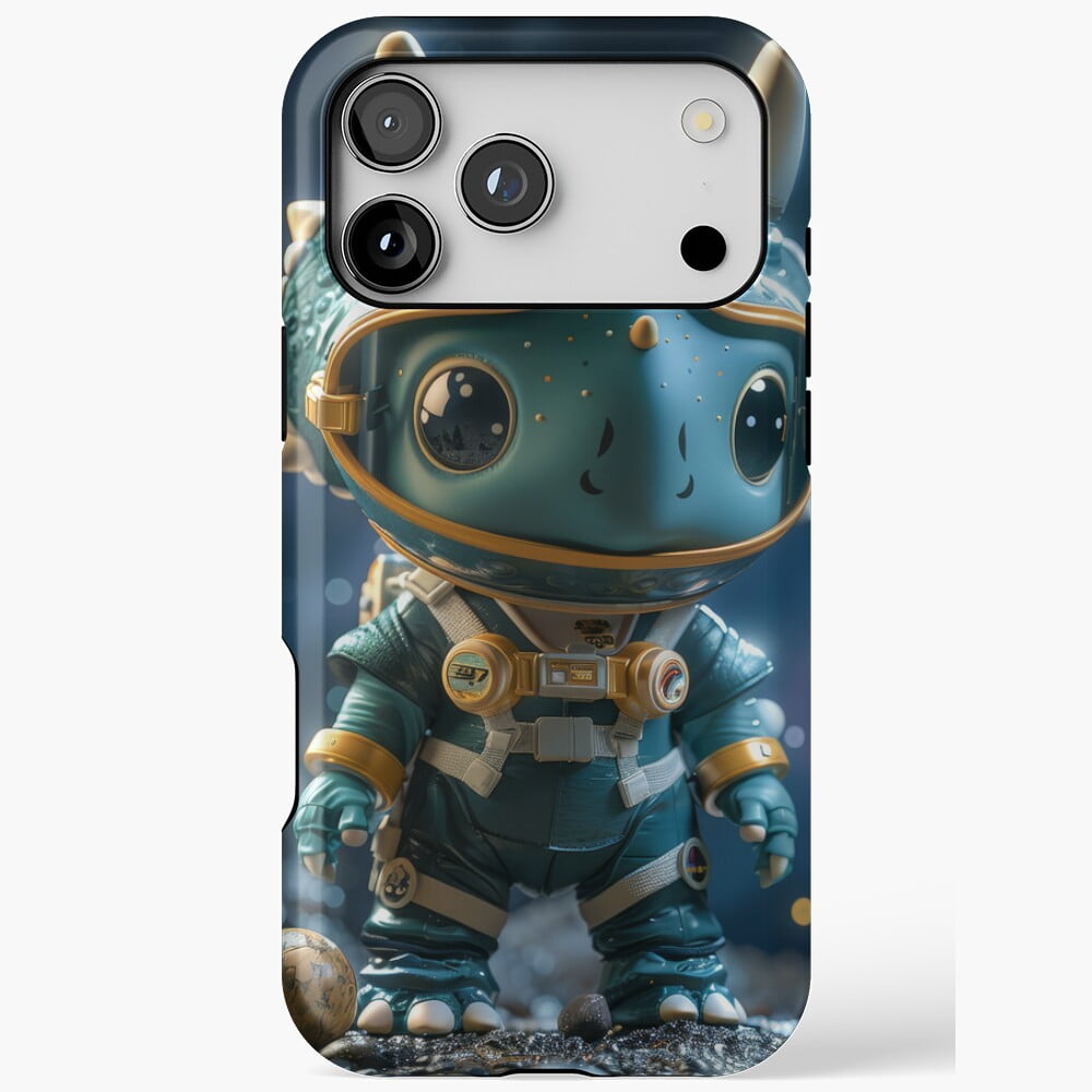 Triceratops Dinosaur Cosmic Space Phone Case for iPhone 11 through 17 ...