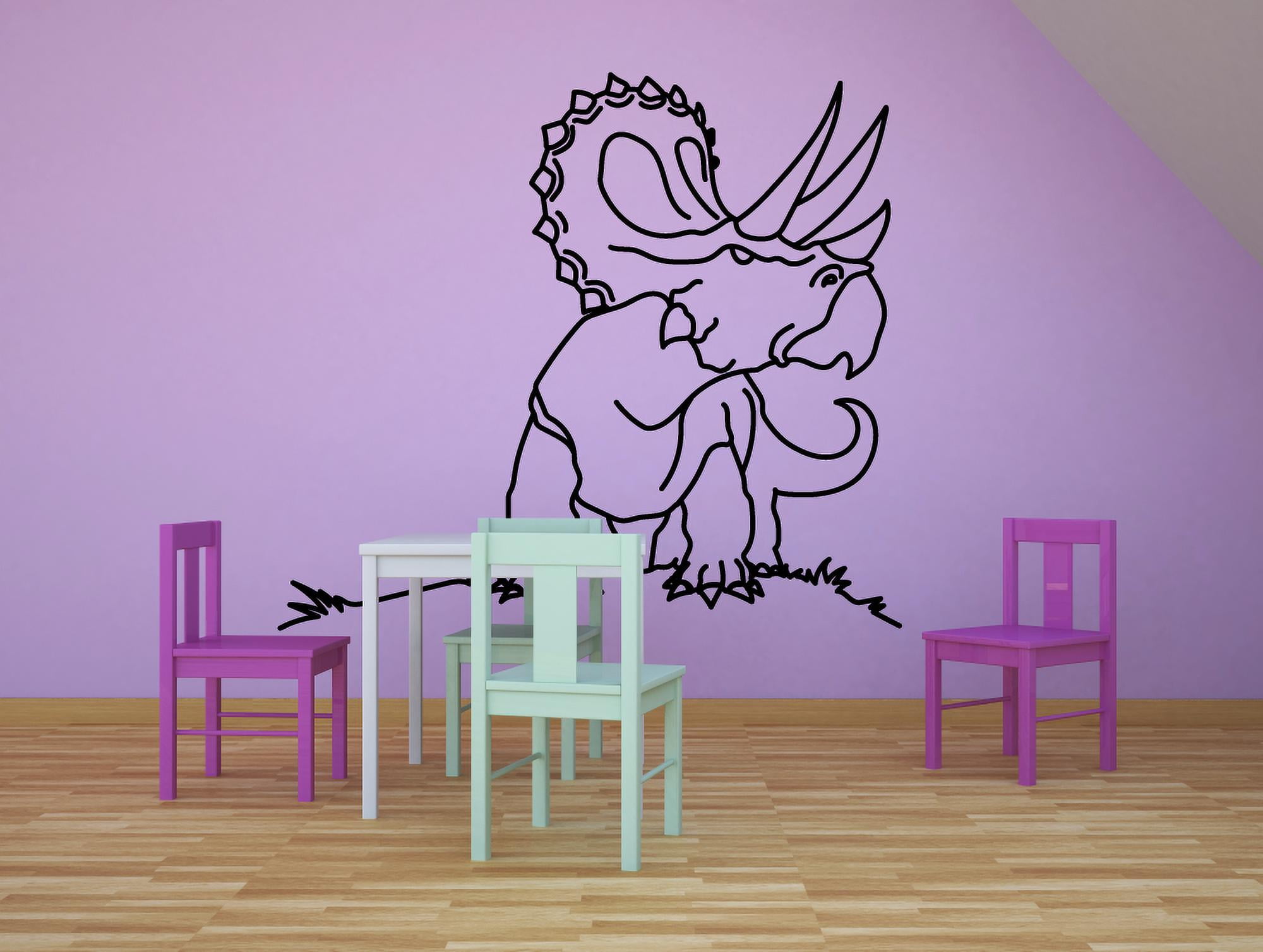 Triceratops Dinosaur Jurassic Park World Dino Wall Sticker Art Decal ...