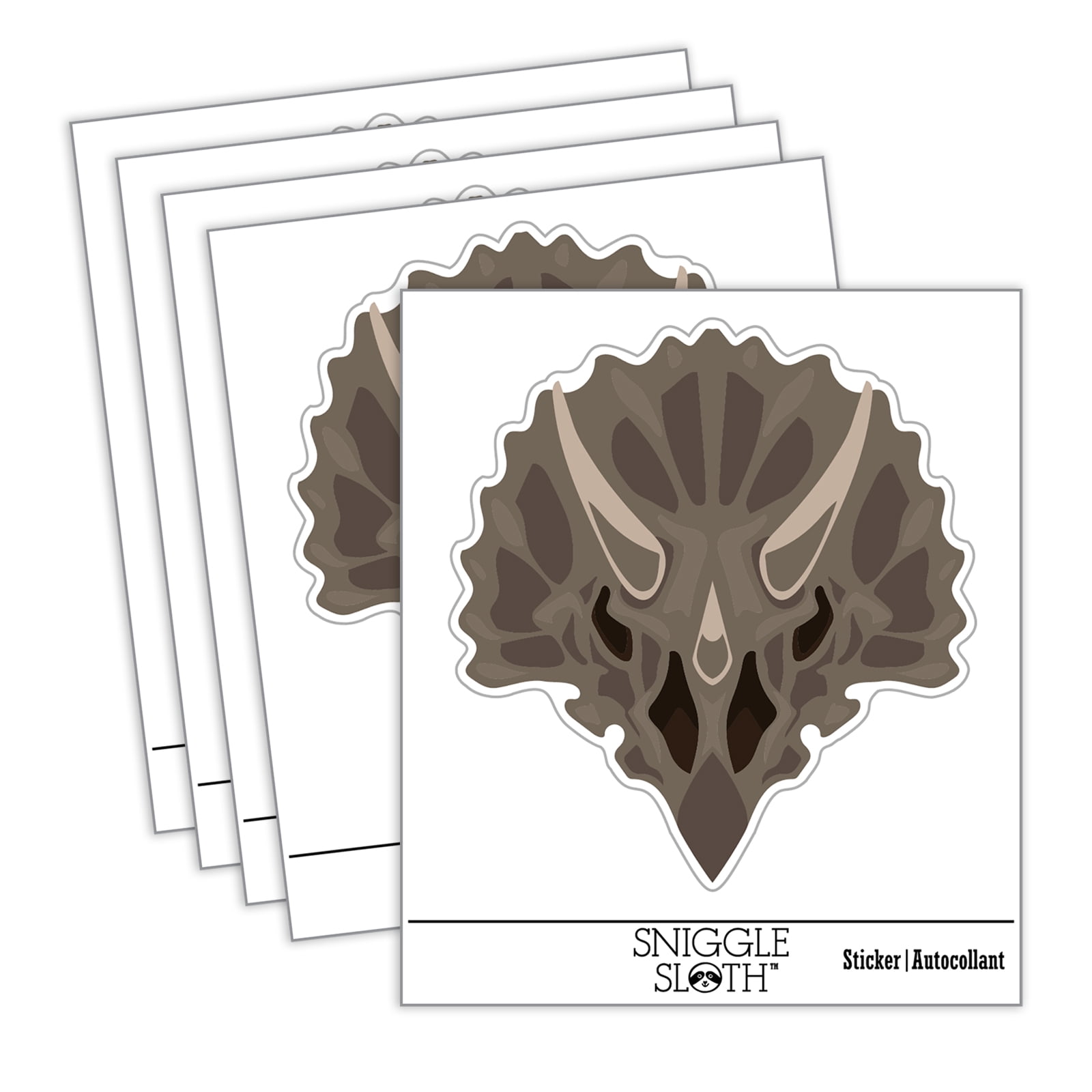 Triceratops Skull Fossil Car Window Bumper Water Bottle Phone Tablet ...