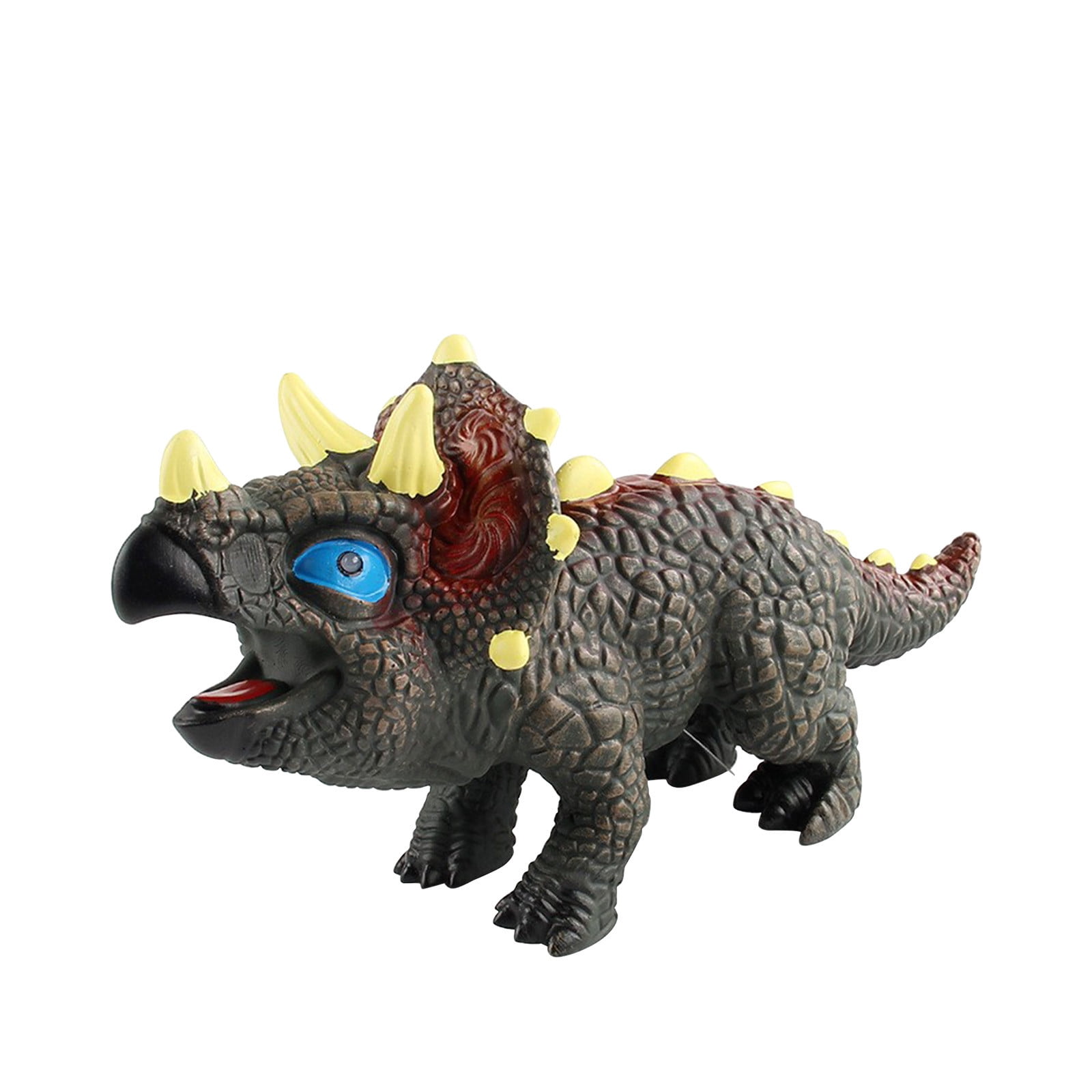 Triceratops Squeeze Dinosaur Toy Rubber 11.41X5.90X3.34In Pinch Sound ...