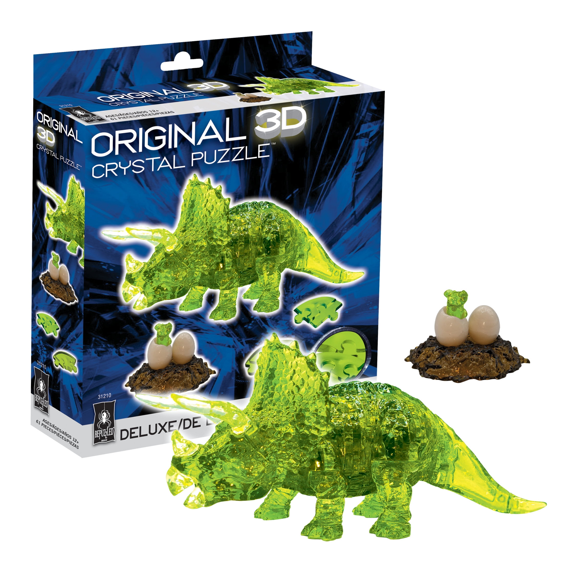 Triceratops with Baby Original 3D Crystal Puzzles from BePuzzled, Ages 12+ - Walmart.com