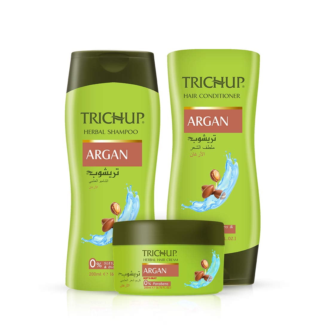 Trichup Argan Herbal Hair Care Kit For Soft, Shiny & Bouncy Hair ...