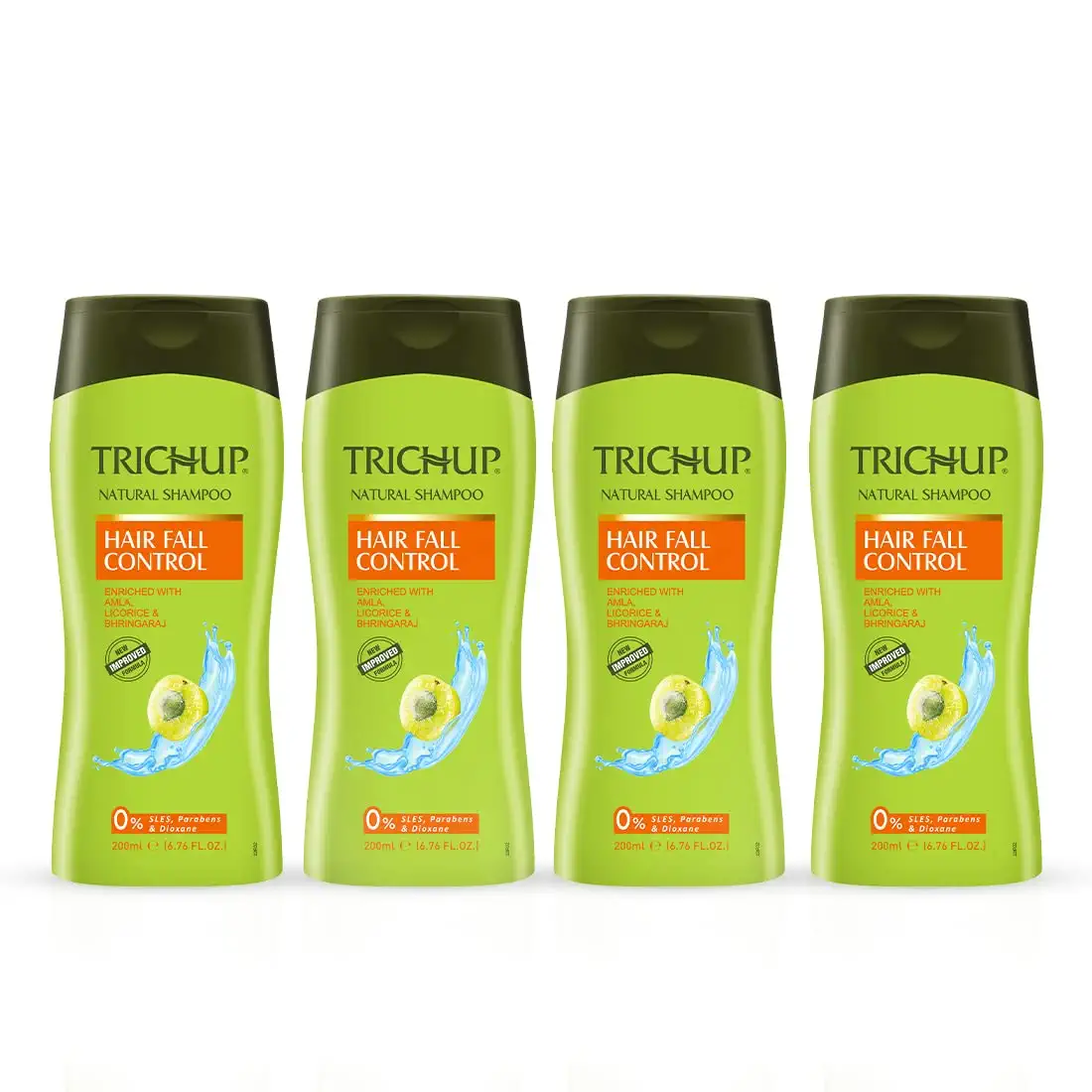 Trichup Hair Fall Control Herbal Hair Shampoo (200 ml x 4) (Pack of 4 ...