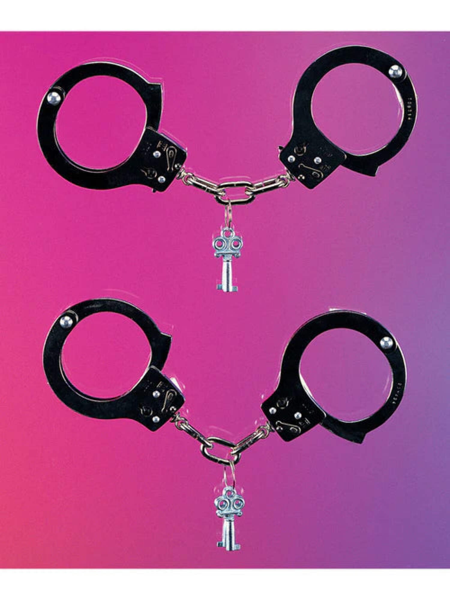 Trick HanDCuffs With Key Generic One Size Unisex Adult Silver Fancy ...