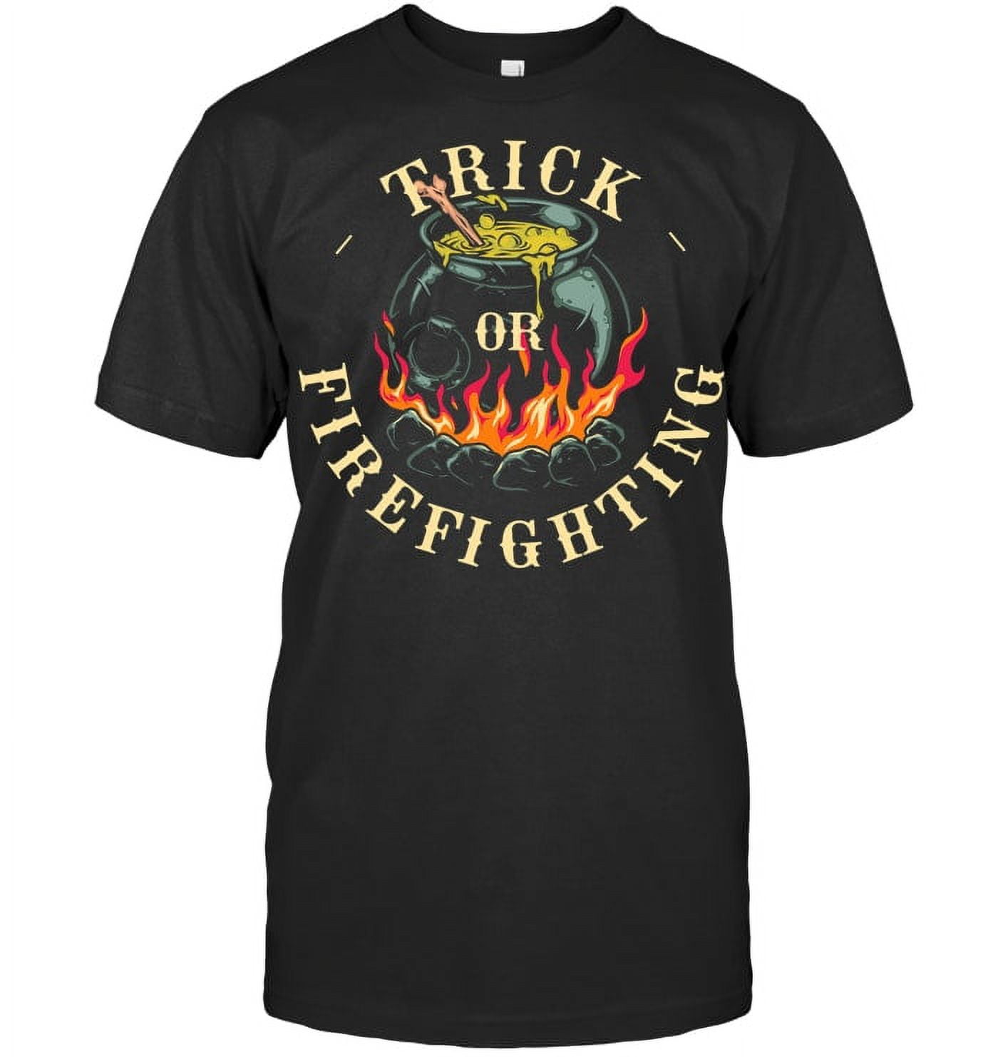 Trick Or Firefighting Halloween Firefighter Scary Fireman Firefighter T ...