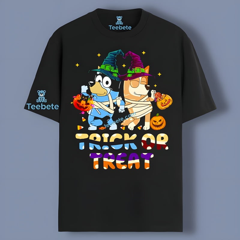 Trick Or Treat Bluey Bingo With Candy Shirt Design - Walmart.com