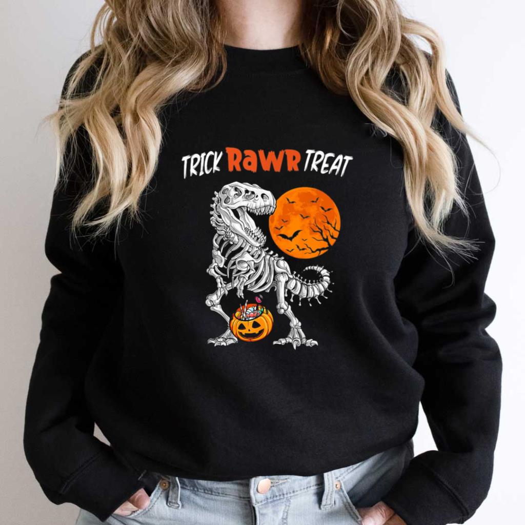 Trick Rawr Treat, Funny Halloween Dinosaur T-Rex for Kids Graphic G8960 ...