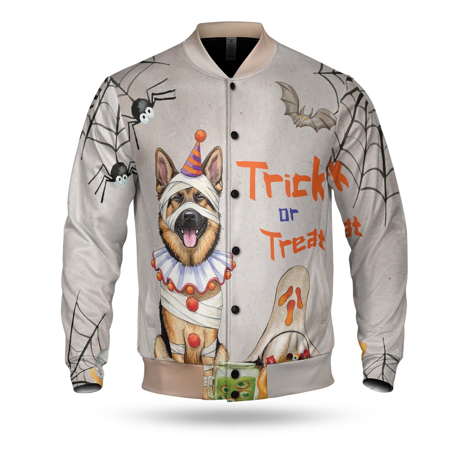Trick or Treat German Shepherd Funny Mummy Cosplay Pumpkin Candy Basket ...
