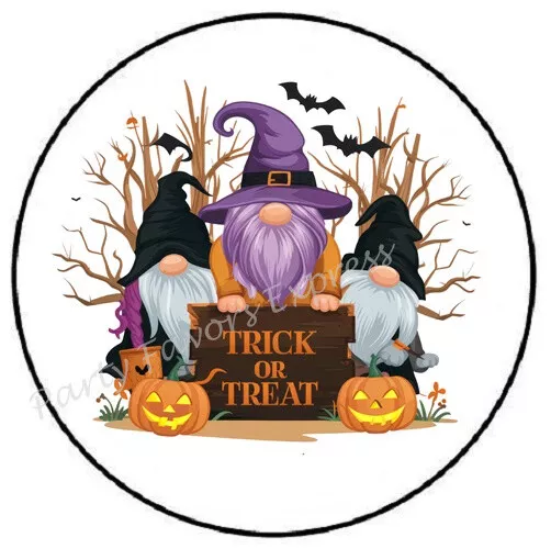 Trick Or Treat Gnome Signs Halloween Sticker Party Favors Sticker ...
