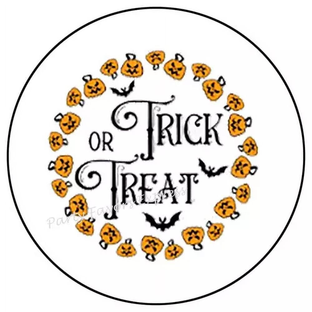 Trick Or Treat Halloween Wreath Sticker Party Favors Sticker Envelope ...