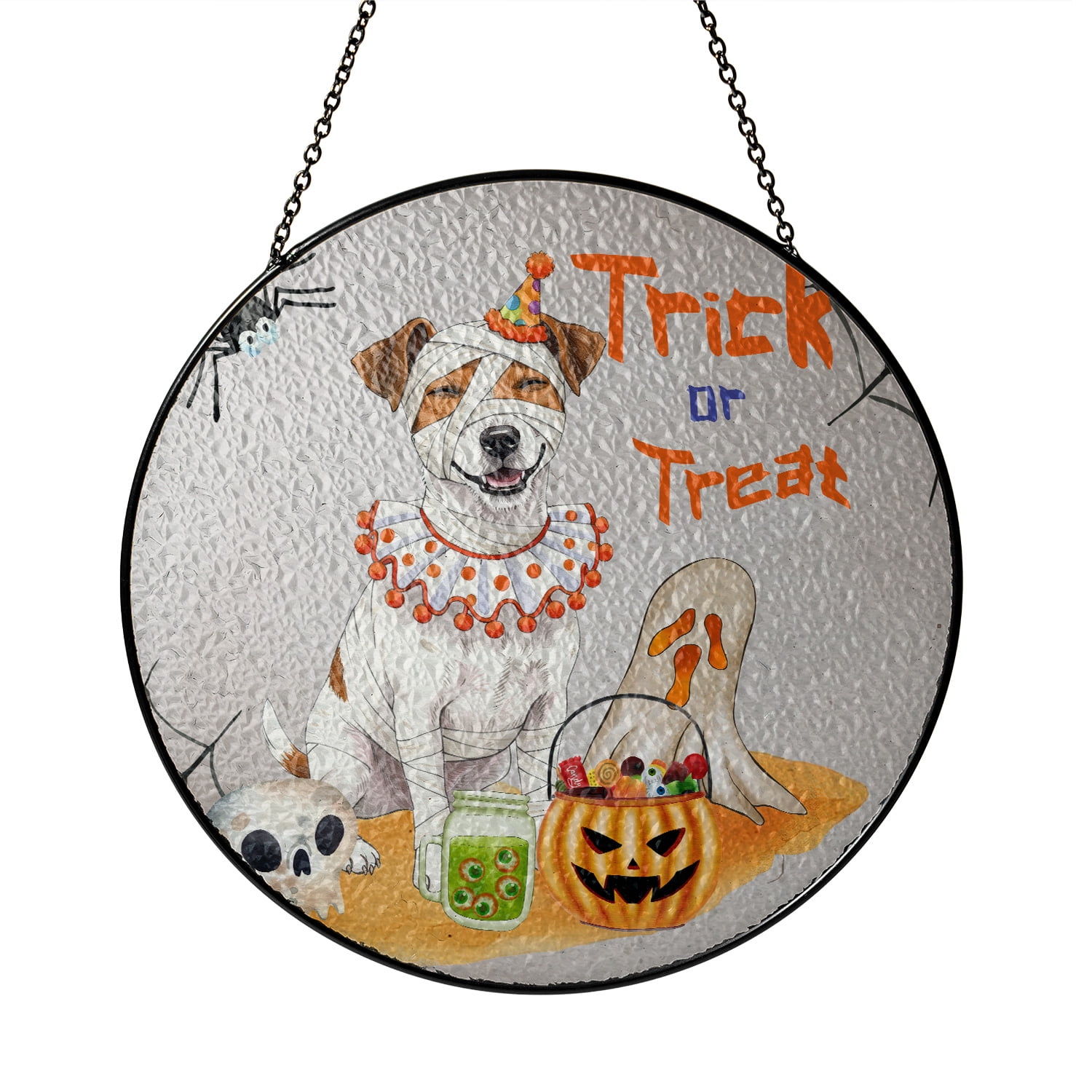 Trick or Treat Jack Russell Terrier Funny Mummy Cosplay Pumpkin Candy ...