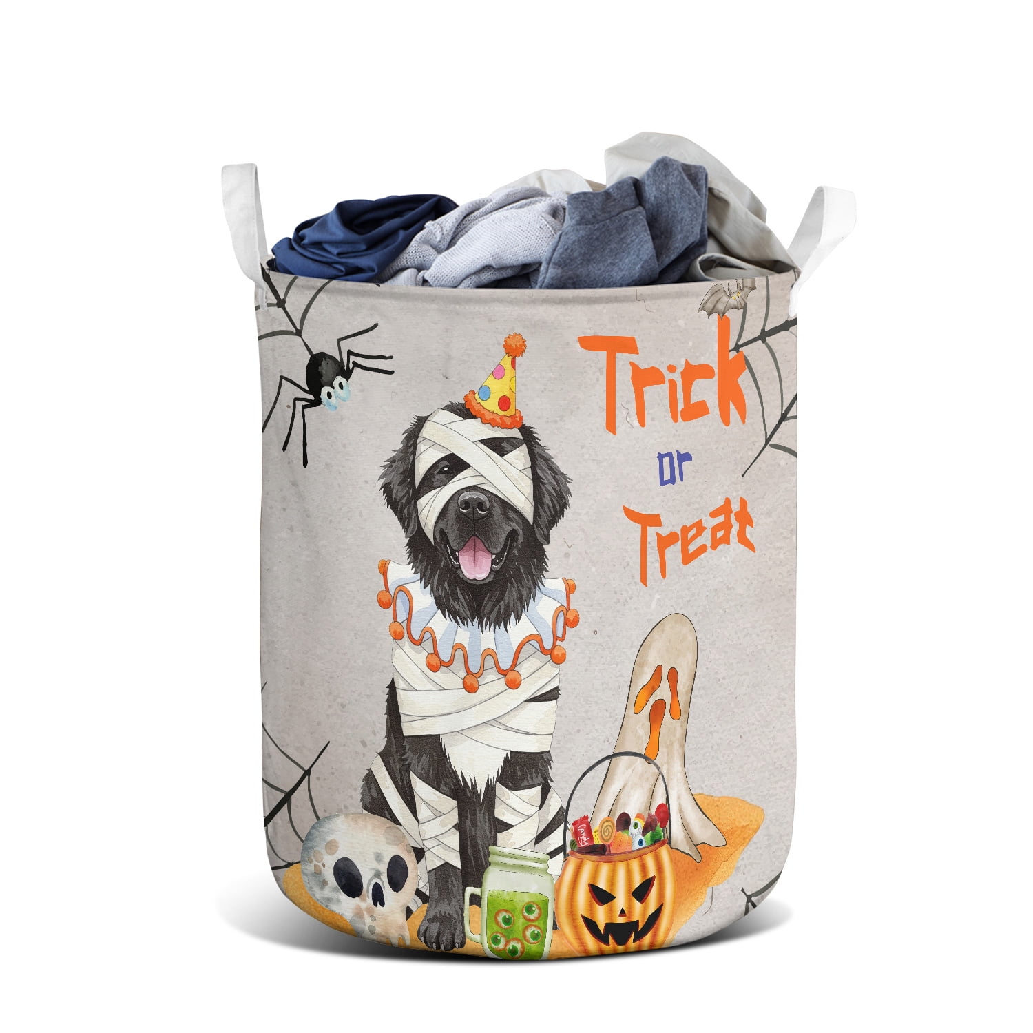 Trick or Treat Newfoundland Funny Mummy Cosplay Pumpkin Candy Basket ...