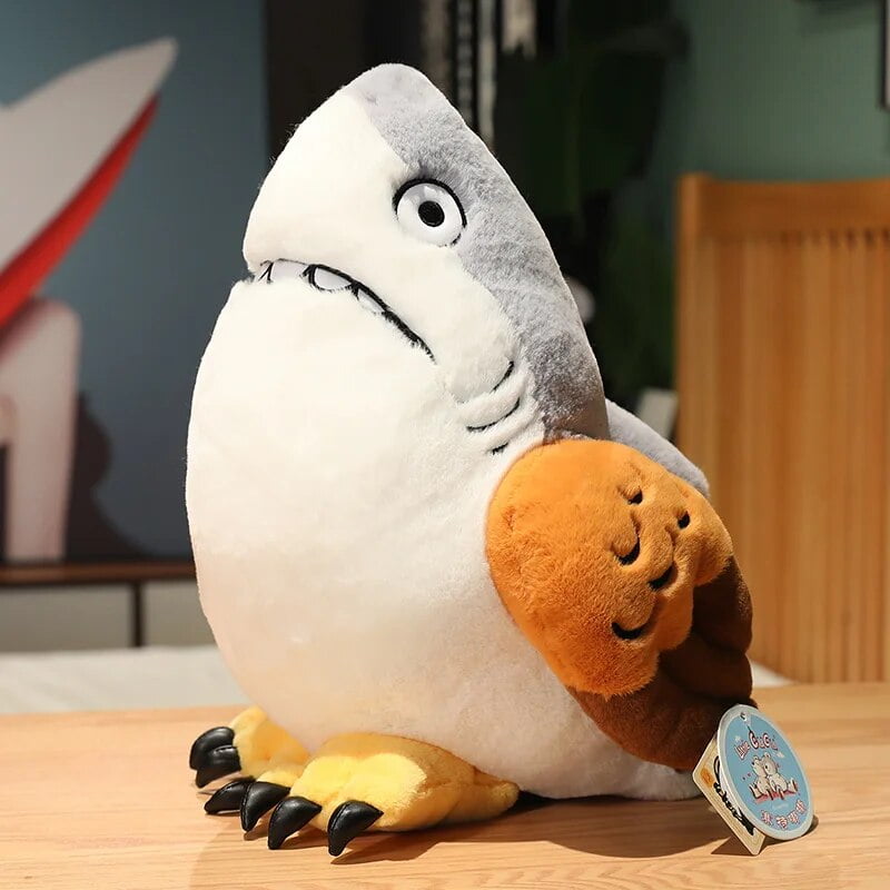 Trick White HorSharks Plush Toy Stuffed Shark Head Horse Body Creative ...