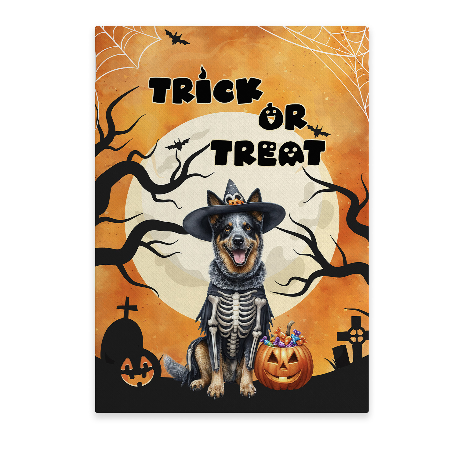 Trick or Treat Australian Cattle Dog Needs Candy Happy Halloween Night ...