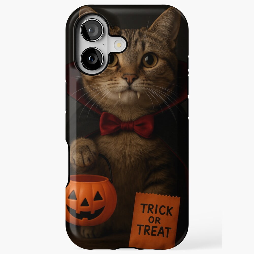 Trick or Treat Catula Funny Creepy Halloween Cat Vampire October iPhone ...