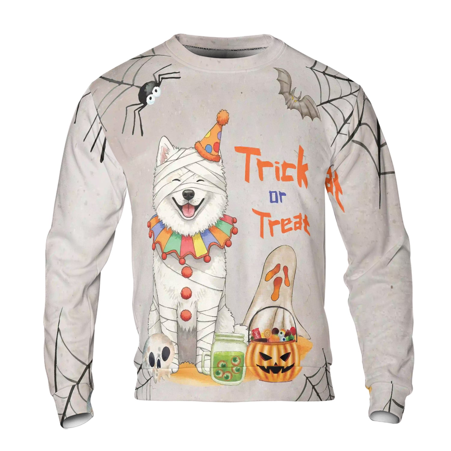 Trick or Treat Samoyed Funny Mummy Cosplay Pumpkin Candy Basket All ...